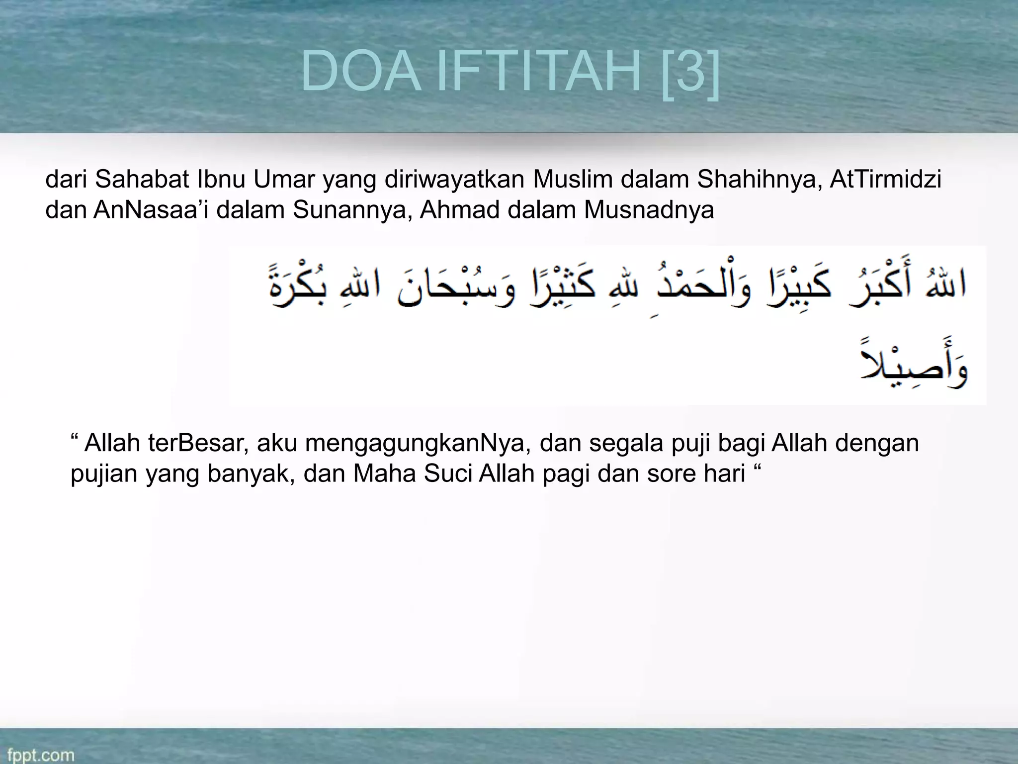 Memahami bacaan sholat-Takbir dan Doa Iftitah | PPT