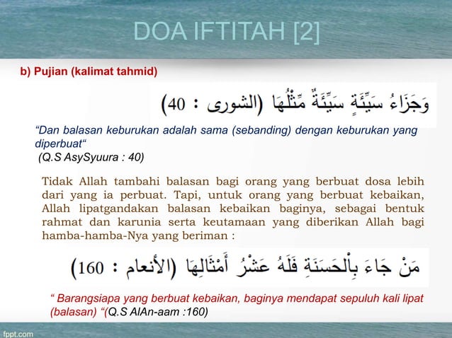 Memahami bacaan sholat-Takbir dan Doa Iftitah | PPT
