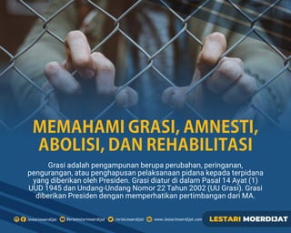 Memahami Grasi, Amnesti, Abolisi, dan Rehabilitasi | PDF