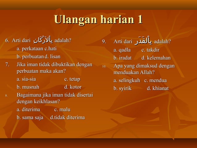 Memahami hadis tentang iman dan ibadah | PPT