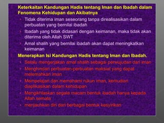 Memahami hadis tentang iman dan ibadah | PPT