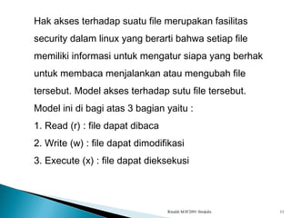 Memahami Hak Akses Di Linux Ppt