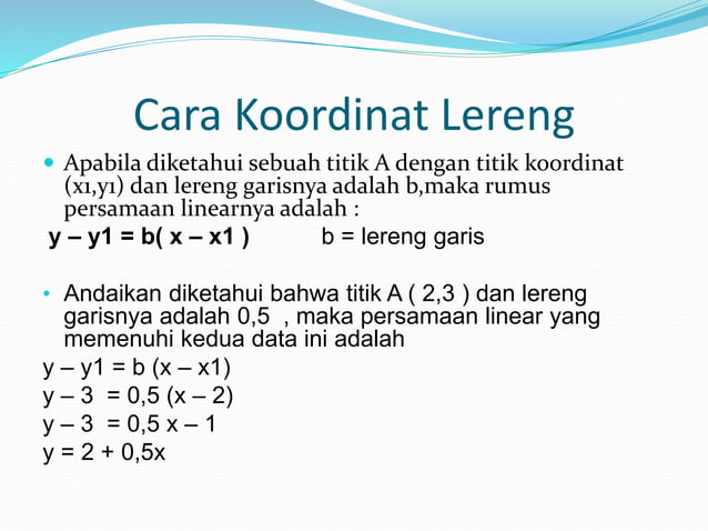 Memahami hubungan linear dan aplikasinya dalam ekonomi | PPT