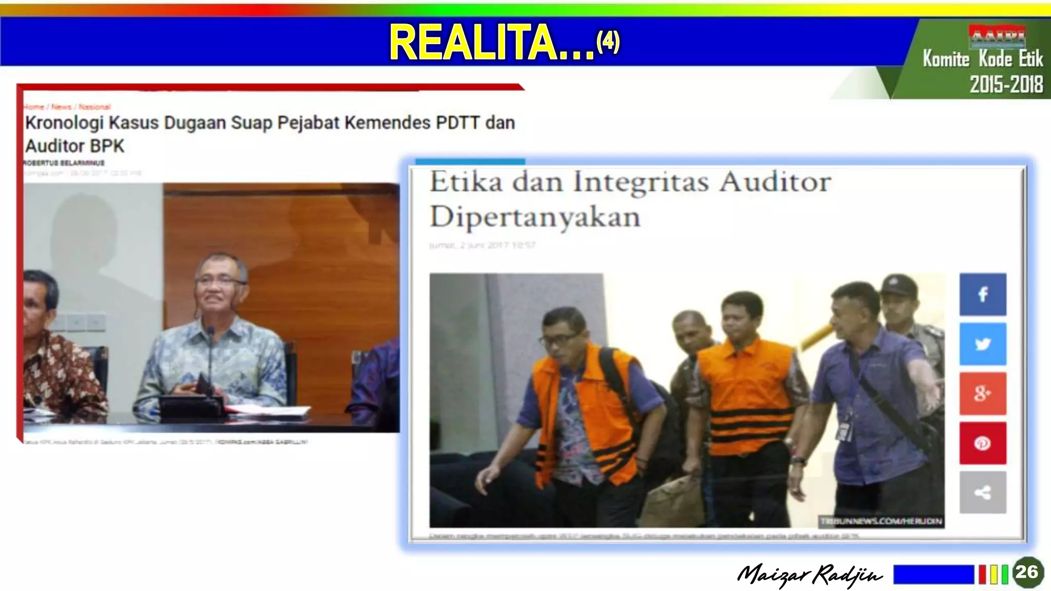 Memahami implementasi kode etik auditor intern pemerintah aaipi-apip | PDF