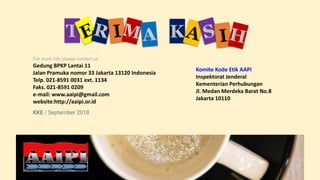 Memahami implementasi kode etik auditor intern pemerintah aaipi-apip | PDF