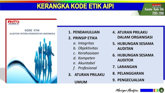 Memahami implementasi kode etik auditor intern pemerintah aaipi-apip | PDF
