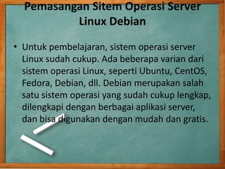 Memahami instalasi sistem operasi server | PPTX