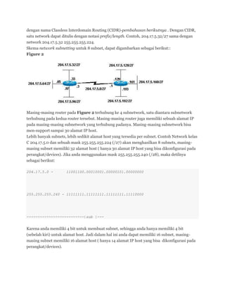 Memahami ip address dan subneting bagi | DOCX