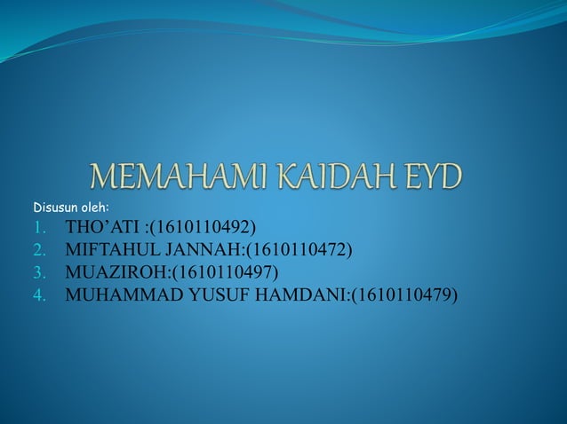 Memahami kaidah eyd | PPTX