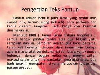 Memahami kaidah kebahasaan teks pantun | PPTX