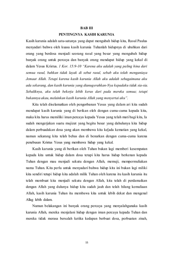 Memahami kasih karunia | PDF