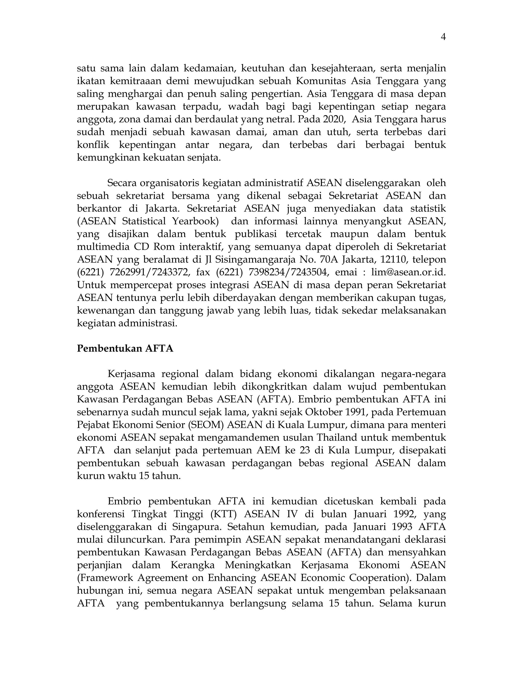 Memahami Kerjasama ASEAN - AFTA | PDF