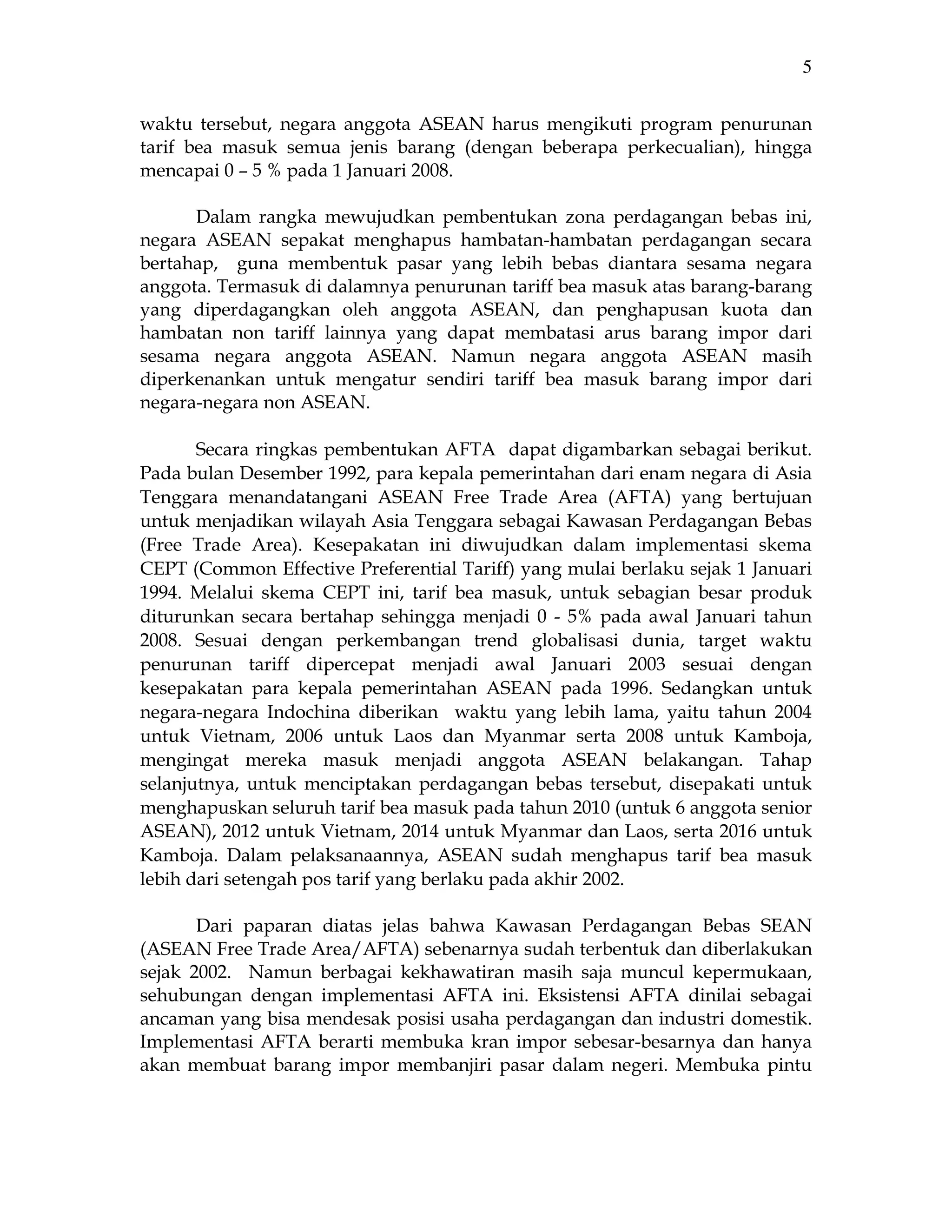 Memahami Kerjasama ASEAN - AFTA | PDF