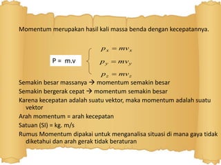 Memahami konsep dasar tentang momentum linear | PPTX