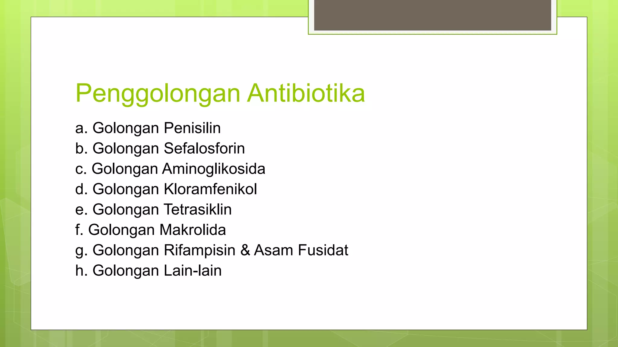 Obat antibiotik (spesialitea) | PPTX