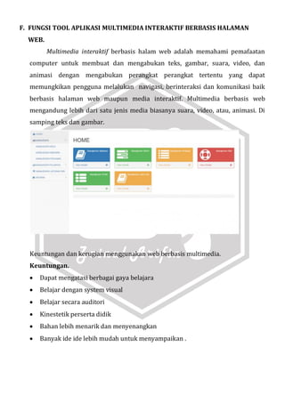 Memahami perancangan alur multimedia interaktif berbasis halaman web dan media interaktif | PDF