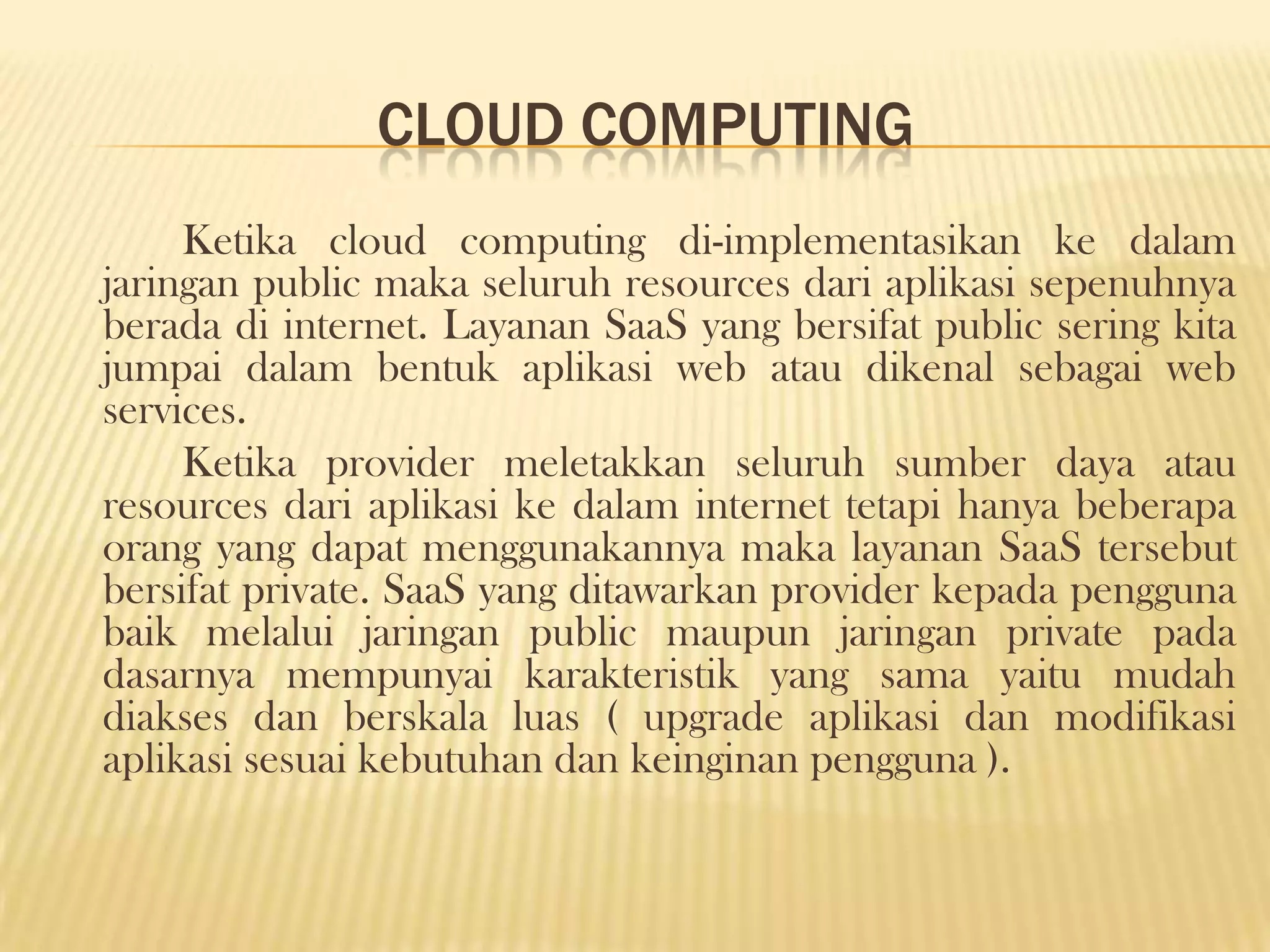 Memahami saas cloud computing | PPTX
