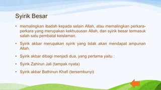 Memahami syirik dalam islam | PPT