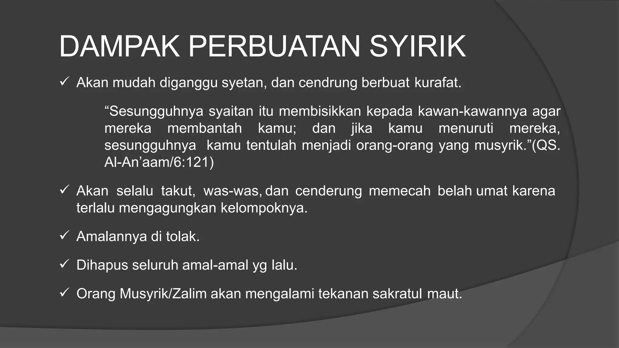 Memahami syirik dalam islam | PPTX