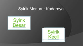 Memahami syirik dalam islam | PPTX