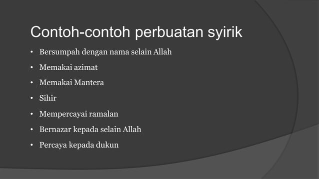 Memahami syirik dalam islam | PPTX