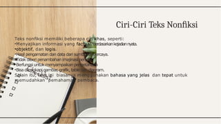 memahami teks nonfiksi dan fiksi serta ciri-ciri dan penerapannya.pptx