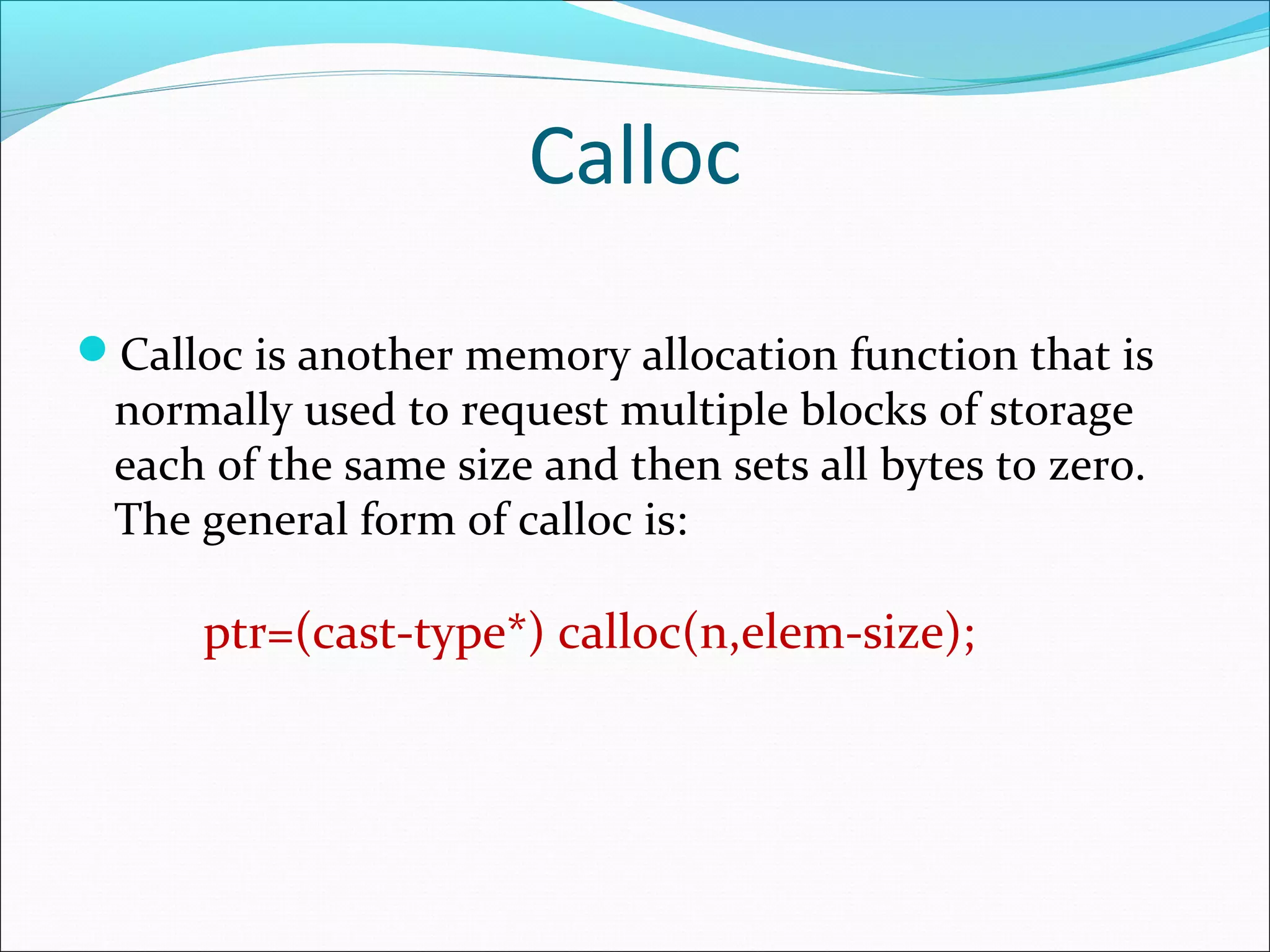 Memory Allocation In C Ppt Programming Languages Computing