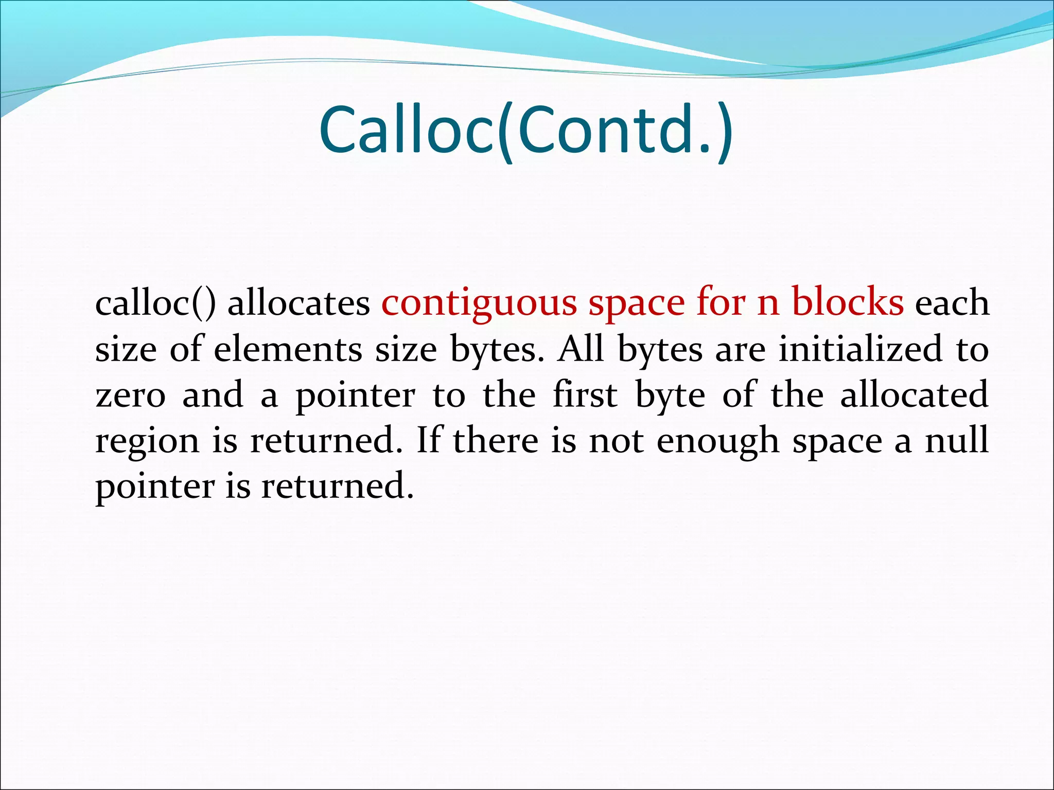 Memory allocation in c | PPT