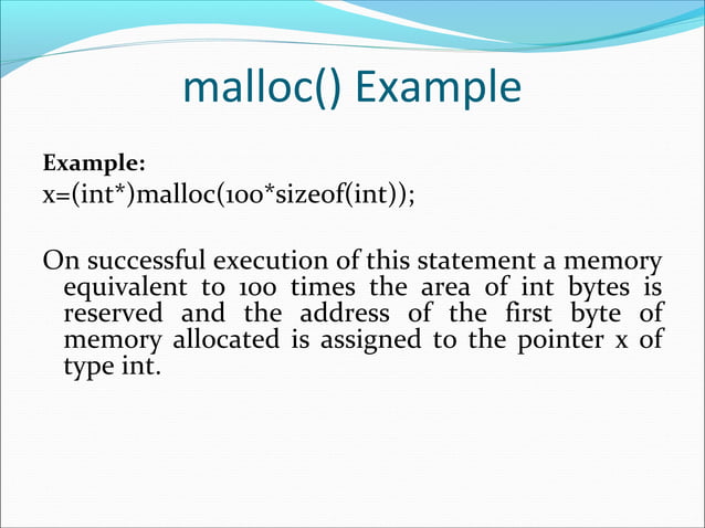 Memory allocation in c | PPT | Programming Languages | Computing