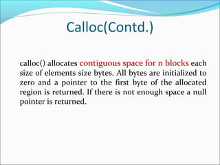 Memory allocation in c | PPT