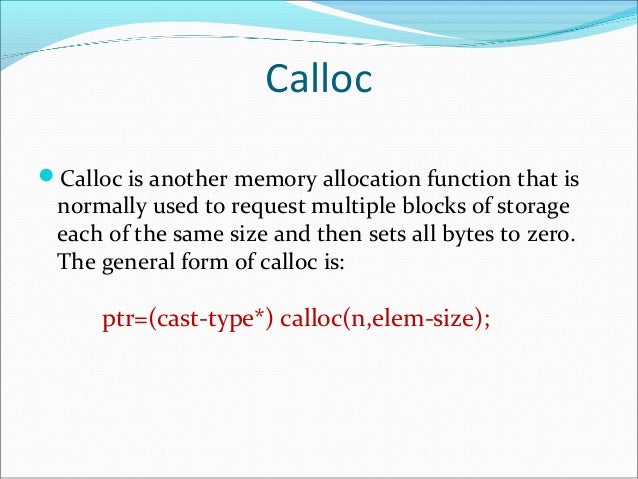 Memory allocation in c