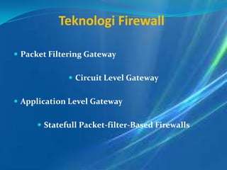 Memasang firewall | PPT