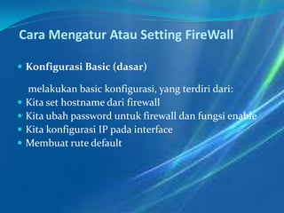 Memasang firewall | PPT
