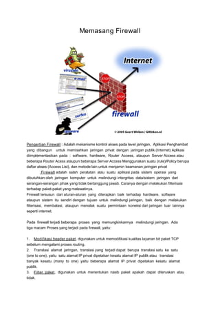 Memasang firewall | PDF