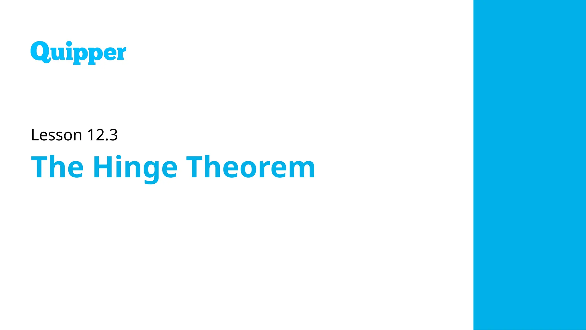 The Hinge Theorem Presentation converse.ppt