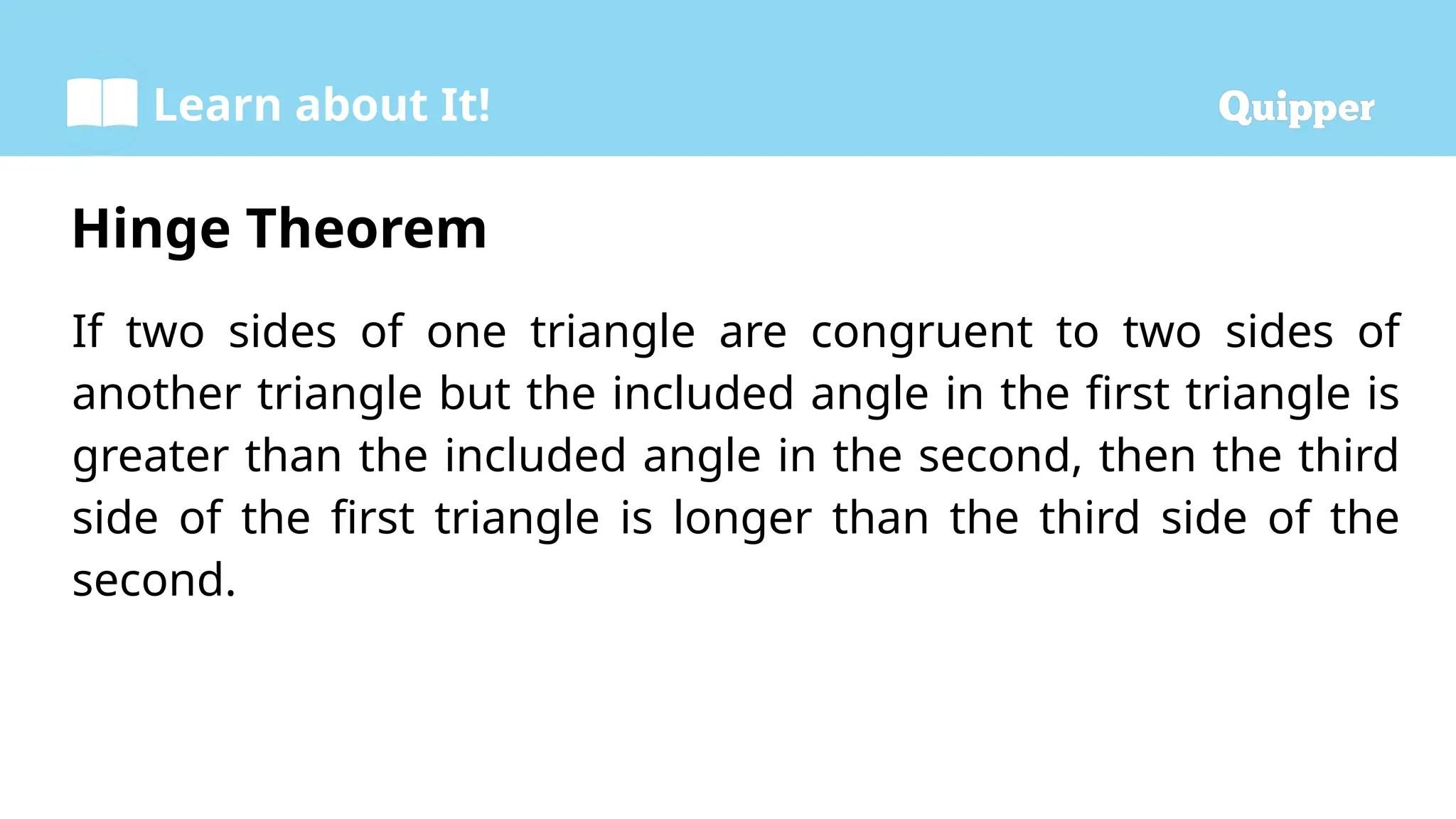 The Hinge Theorem Presentation converse.ppt