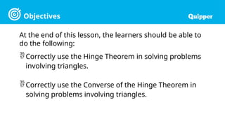 The Hinge Theorem Presentation converse.ppt