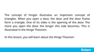 The Hinge Theorem Presentation converse.ppt