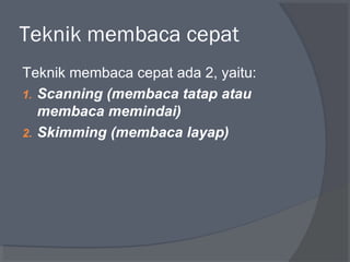 Membaca cepat 11 | PPT