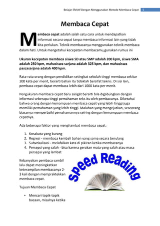 Karya Ilmiah Bahasa Indonesia (Membaca cepat) | PDF