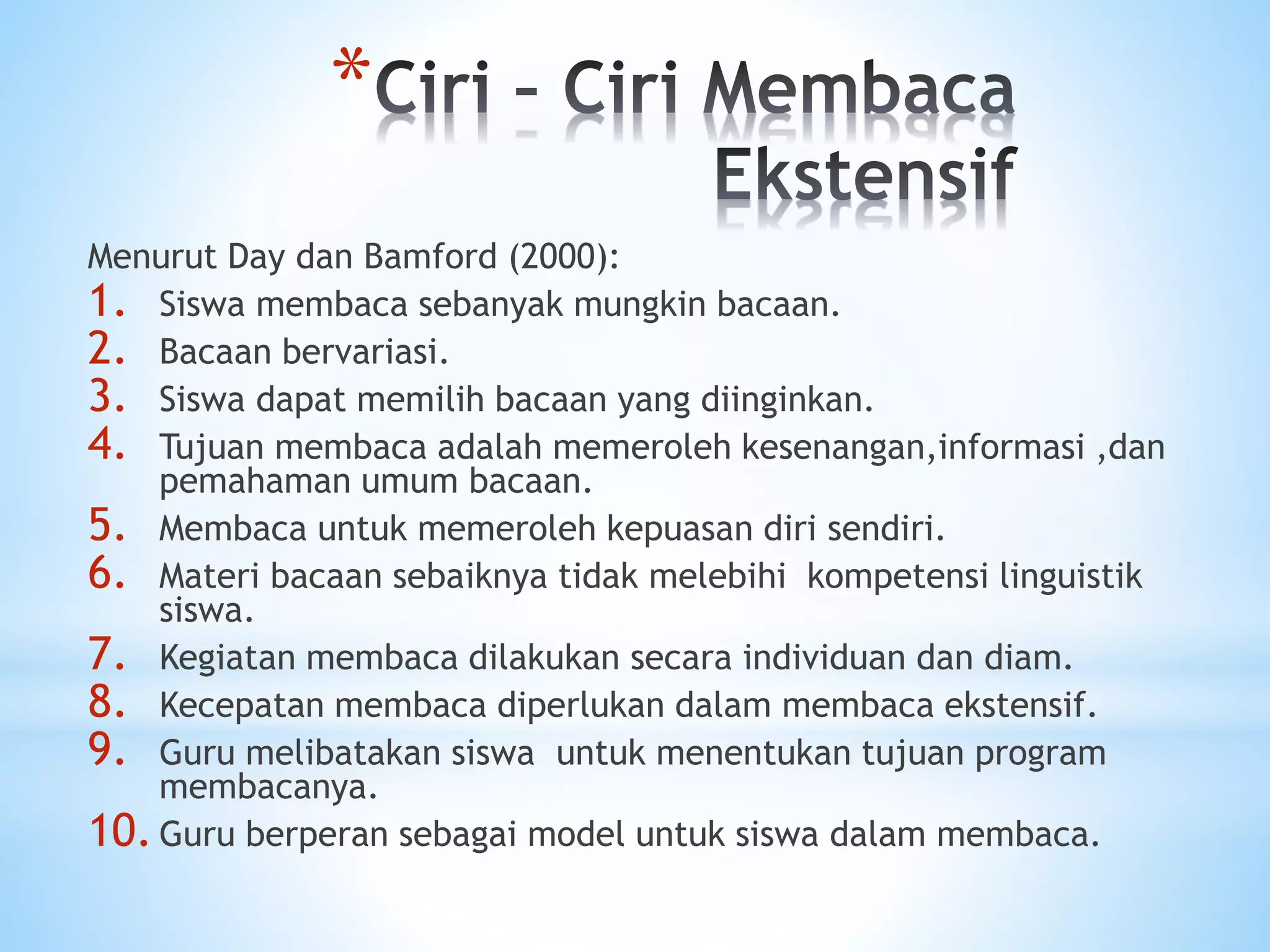 Membaca ekstensif | PPTX