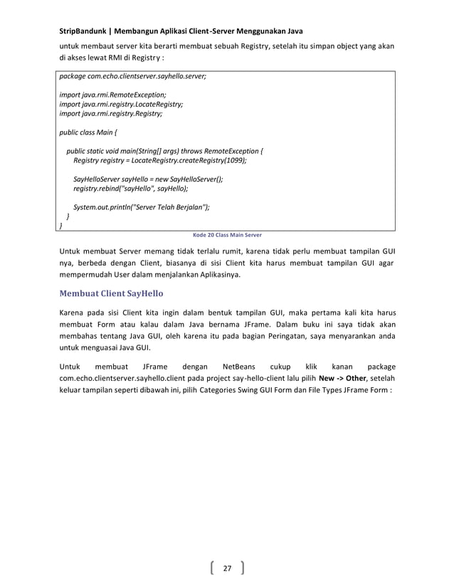 Membangun aplikasi-client-server-dengan-java | PDF