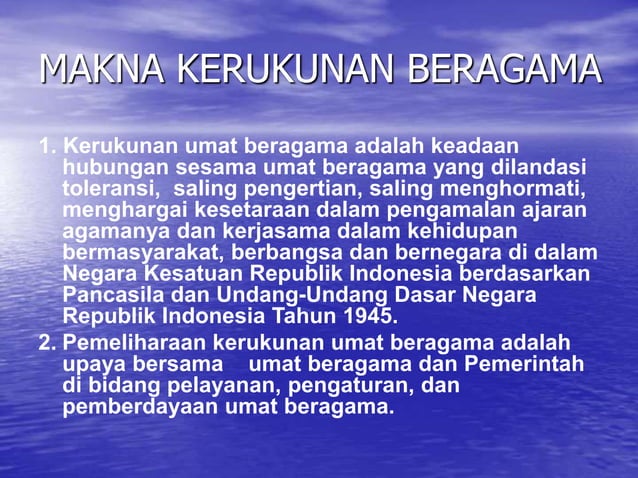 Membangun Kerukunan antar Umat Beragama oleh Prof. Nur Syam | PPT