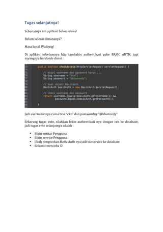 Membangun aplikasi java restful web service [bagian 2] menggunakan hibernate | PDF