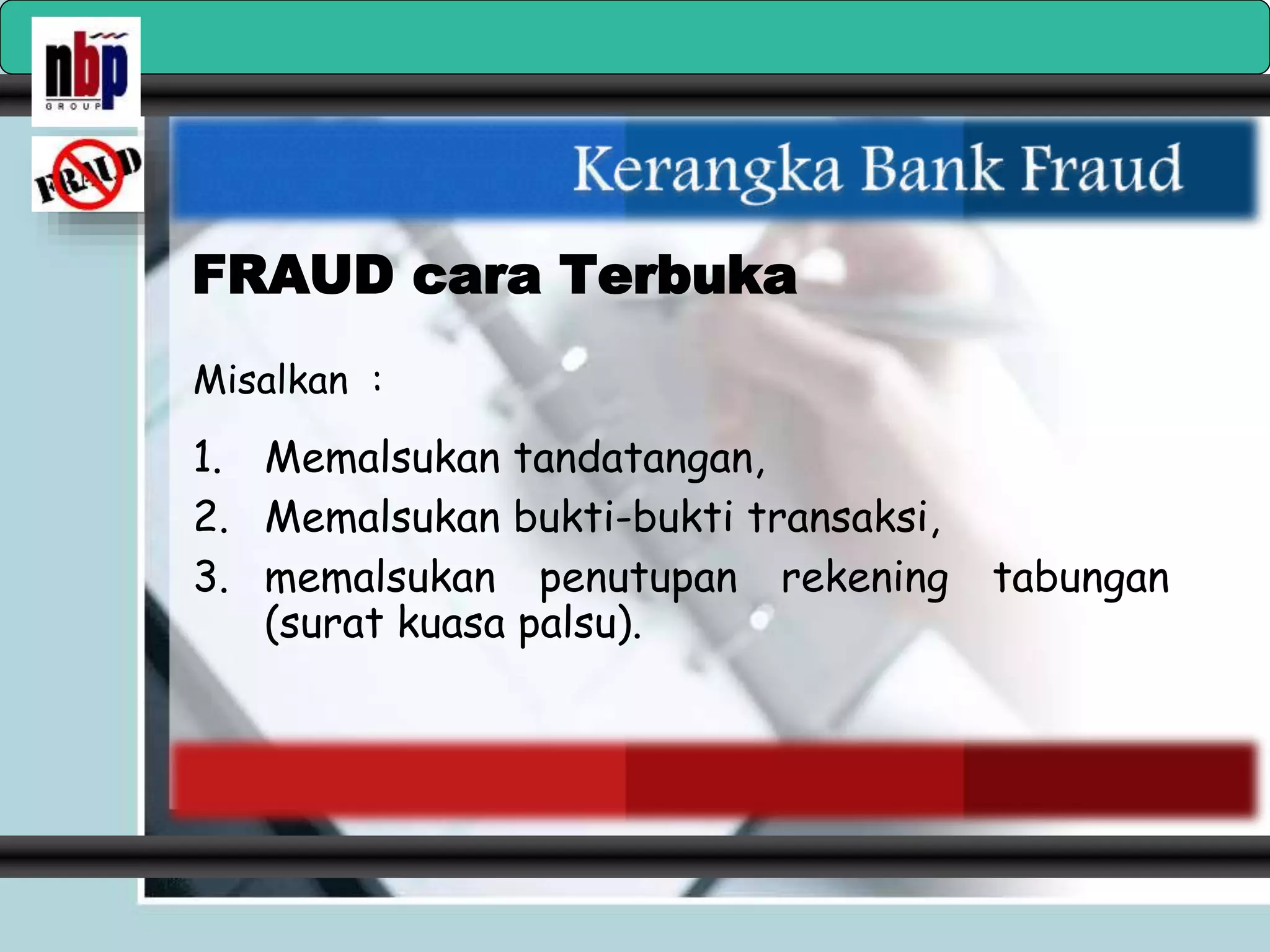 Membangun budaya anti fraud (in house training) | PPT