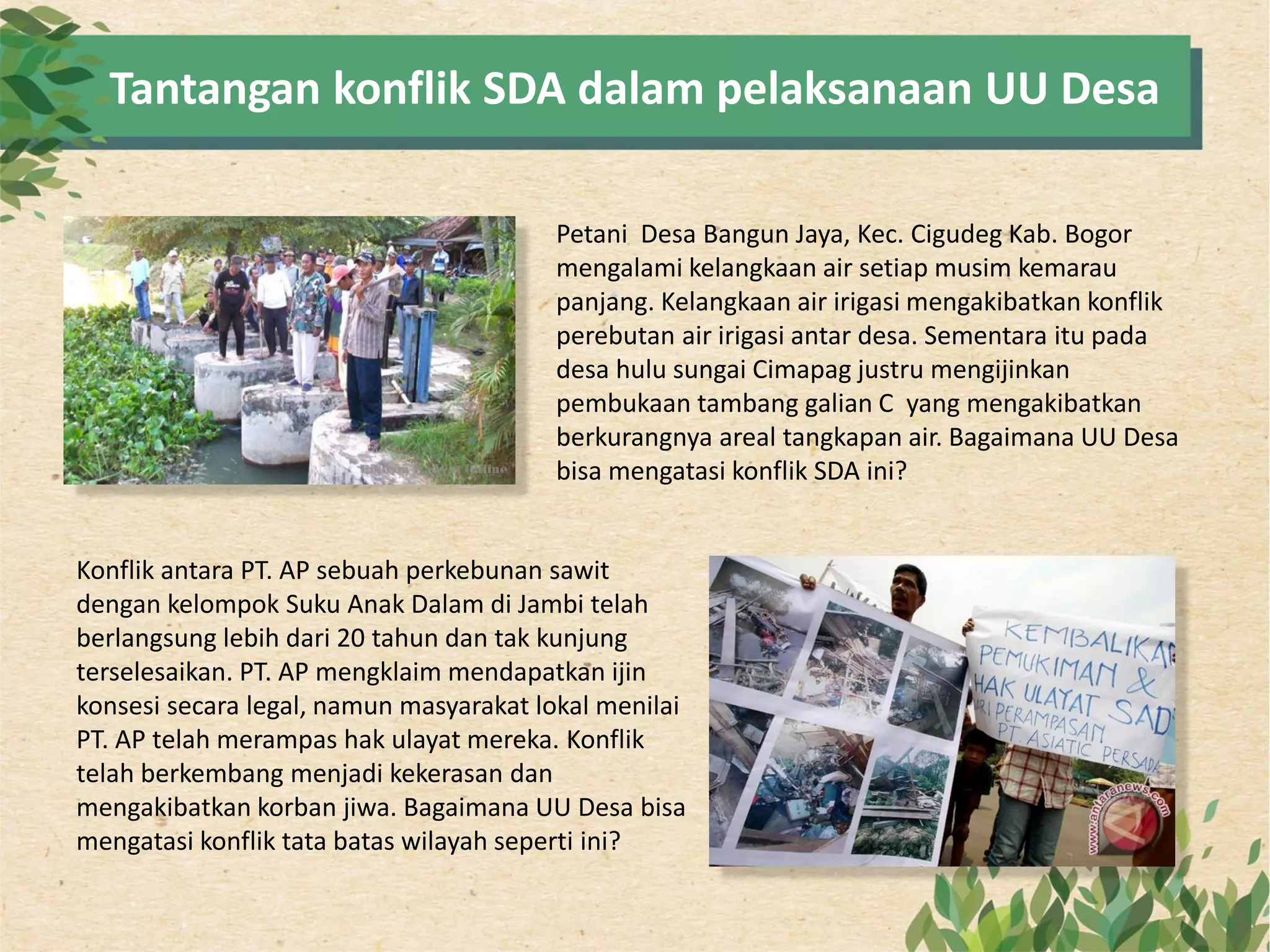 Membangun desa lestari, konsep program david ardhian | PPT