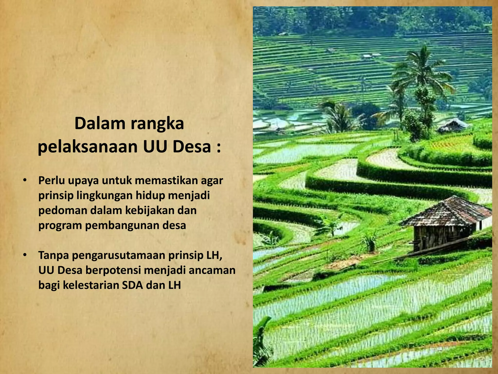 Membangun desa lestari, konsep program david ardhian | PPT