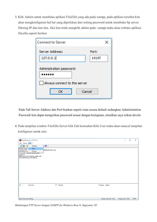 Membangun ftp server dengan xampp 7 di windows | PDF