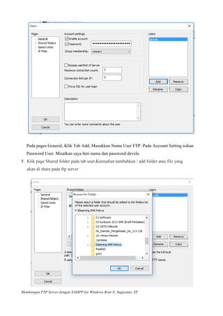 Membangun ftp server dengan xampp 7 di windows | PDF