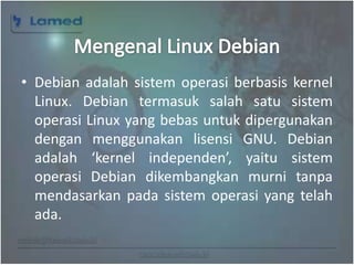 Membangun jaringan berbasis linux debian v5 | PPTX